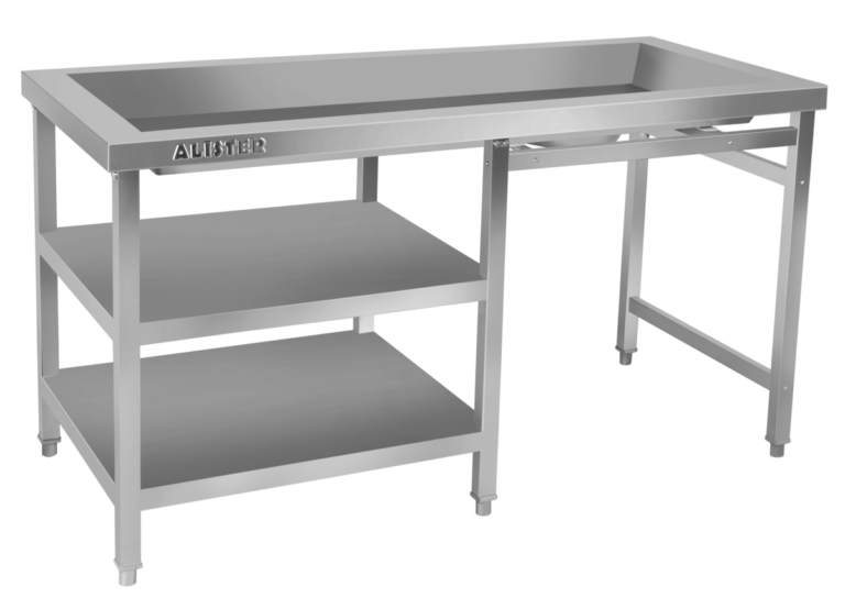 SS DEEP DISH LANDING TABLE: 5x2.5FT - Restaurant.Store